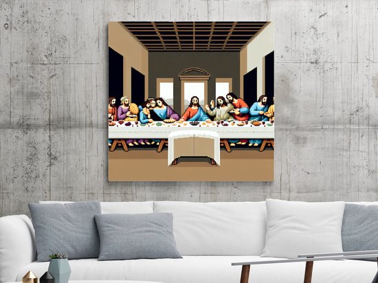 Pixel art laatste avondmaal schilderij | Pixelated masterpieces: a ...