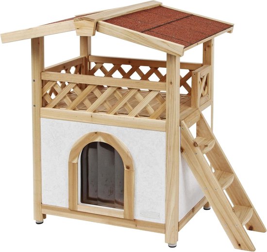 Kattenhuis Tyrol Alpin Hout 88 X 57 X 77 Cm - Kerbl - Kopen kattenhuis ...