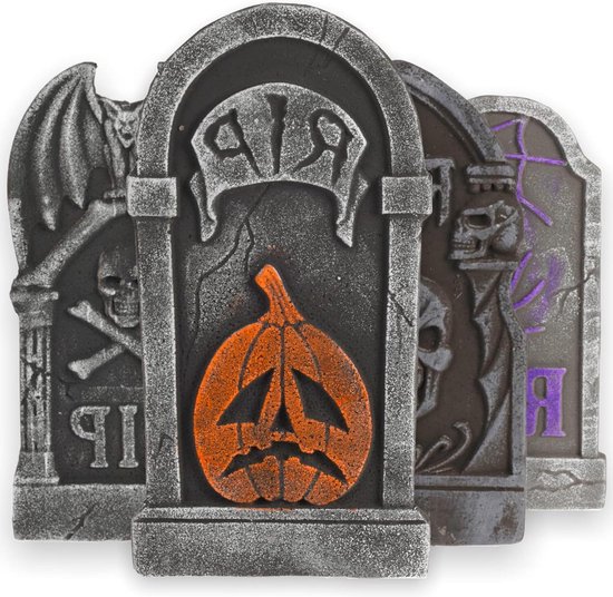 Halloween Grafstenen Set - 4 Realistische Schuimrubberen Grafstenen ...