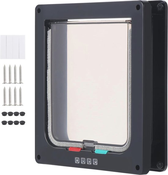 Kattenluik met 4-weg vergrendelingssysteem - Stil en eenvoudig te ...