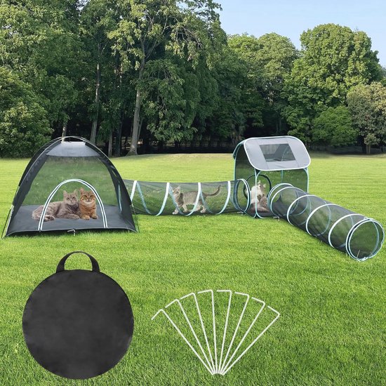 4-in-1 Kattentunnel en Tent voor Buiten - Multifunctioneel ...