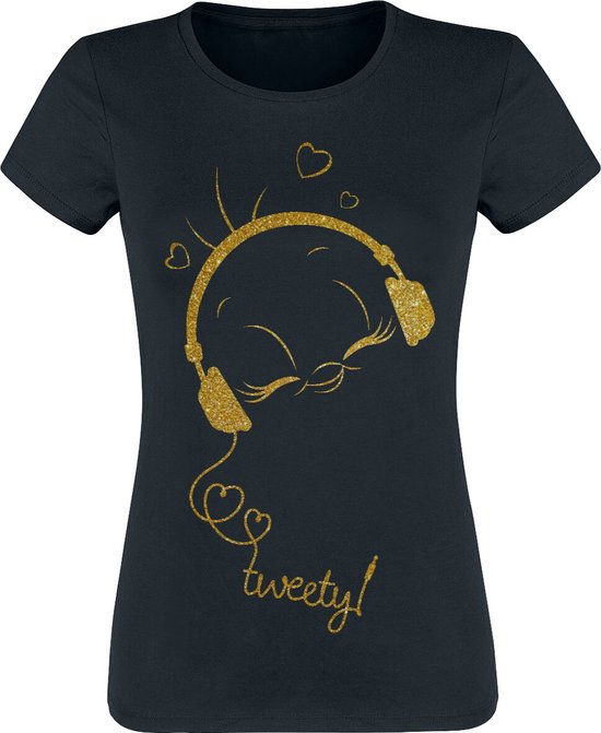 Looney Tunes Tweety - Music T-shirt zwart XXL - Katoen - Animatie, Fan ...