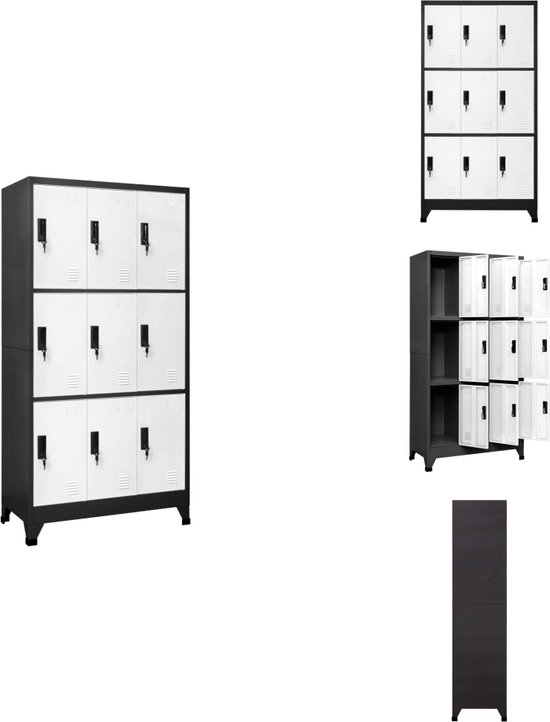 vidaXL Lockerkast - Lockerkasten - Opbergkast - Kast - Lockerkast ...