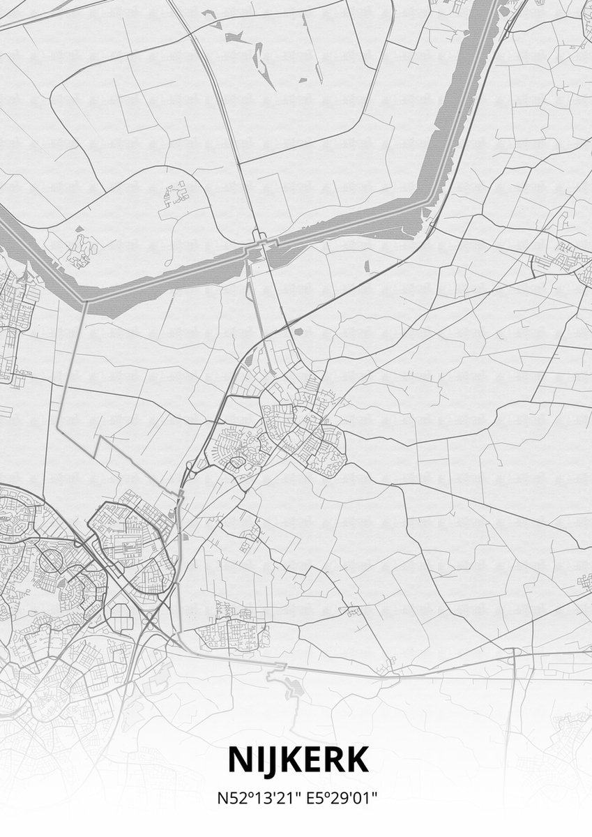 Nijkerk map - affiche A4 - style de dessin | bol.com
