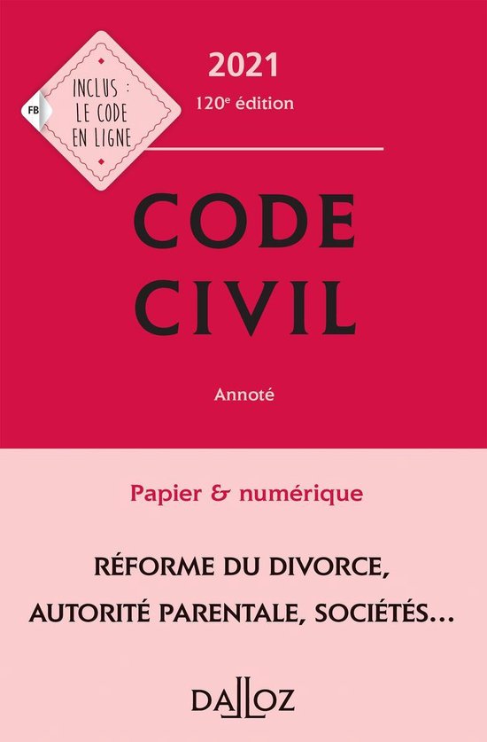 Code civil 2021, annoté - 120e ed. (ebook), Xavier Henry ...