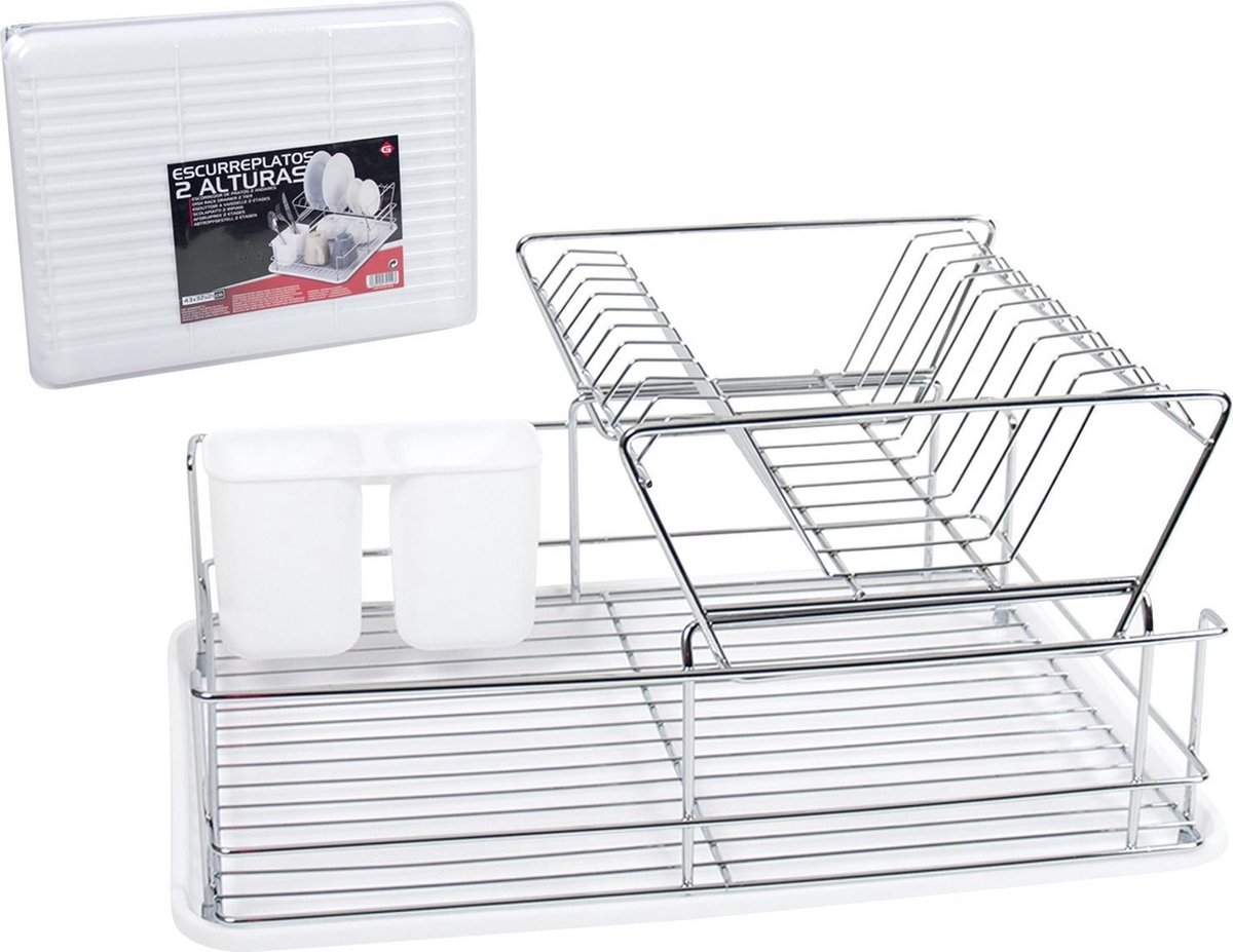 Metalen Afdruiprek Met Lekbak – Afwas Druiprek Droogrek – Vaatwas Rek ...