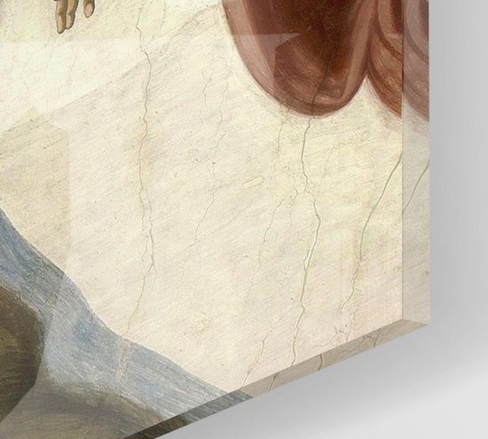 Schepping van Adam, Michelangelo Buonarroti - Foto op Plexiglas - 60 x ...