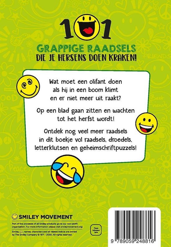 101 Grappige raadsels die je hersens doen kraken, Smiley ...