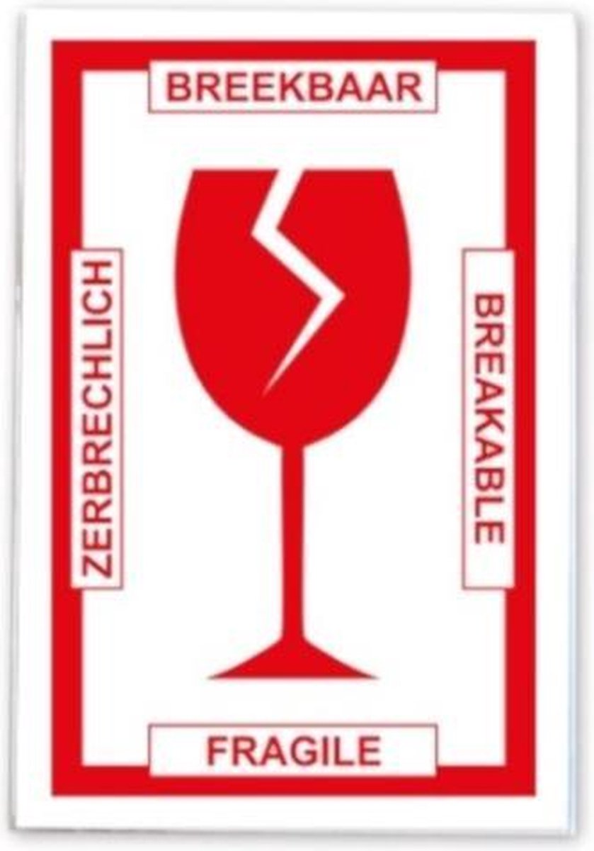 Soho Etiket Breekbaar 11,5 X 7,5 Mm Papier Wit/rood 2 Vellen | bol