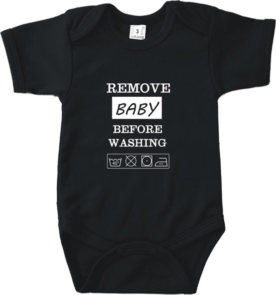 Baby rompertje - kraamcadeau - Remove baby before washing - maat 74/80 ...
