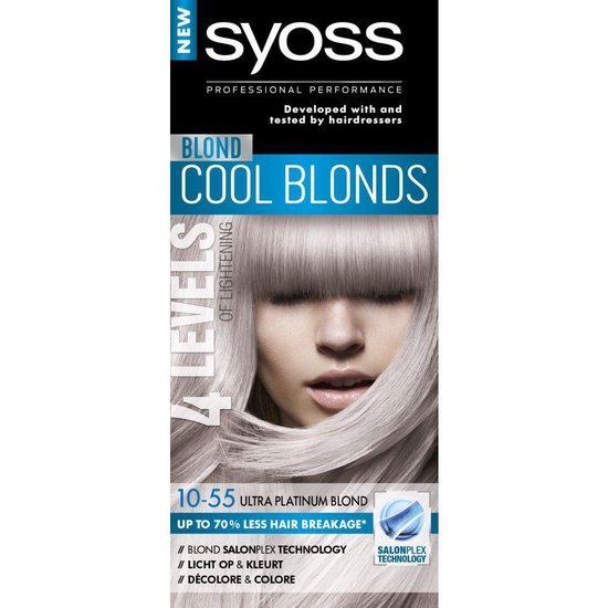 SYOSS Color Blond Cool Blonds 10-55 Ultra Platinum Blond - 1 stuk | bol.com