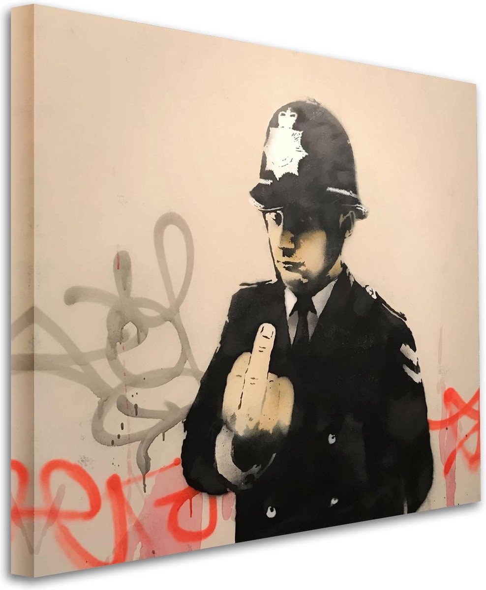 BANKSY Rude Copper Canvas Print | bol.com