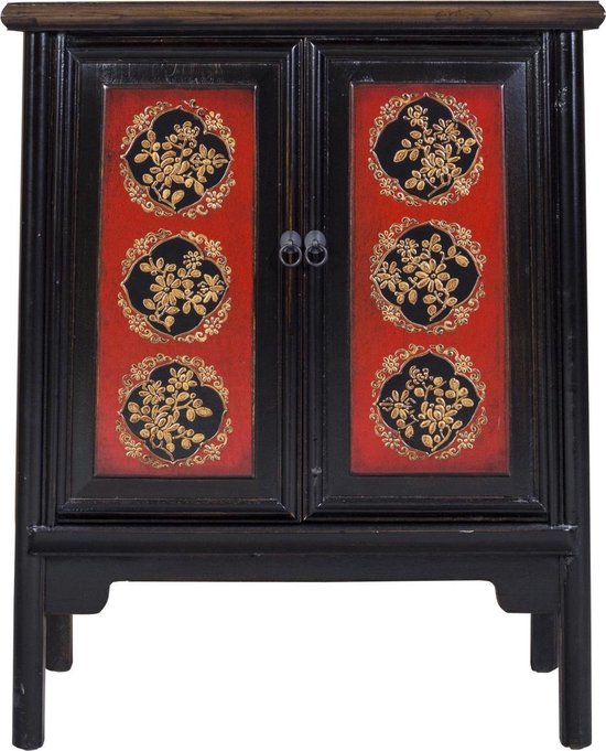 Fine Asianliving Chinese Kast Tibetaans Inspired Handgegraveerd Rood ...