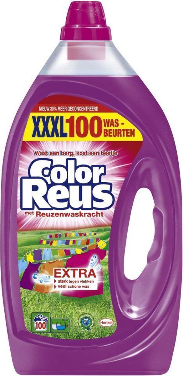 bol.com | Color Reus Gel Vloeibaar Wasmiddel - Gekleurde Was - Voordeelverpakking - 100 wasbeurten