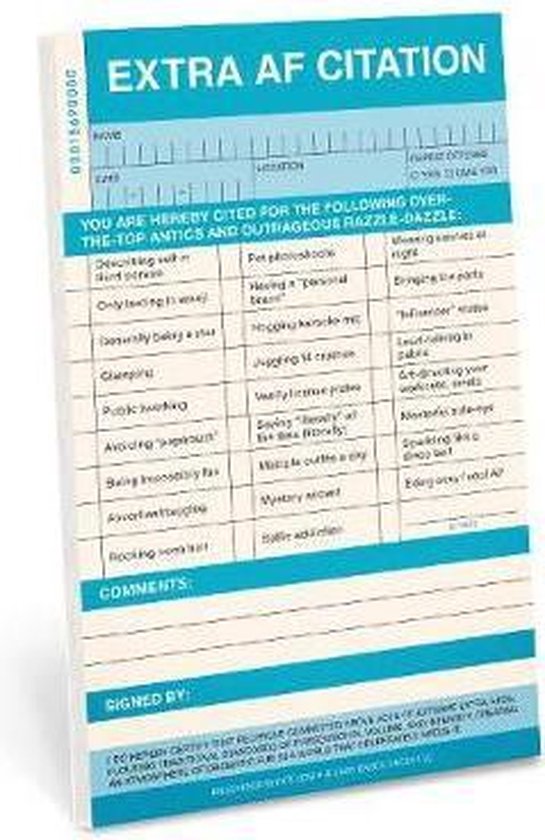 Knock Knock Extra AF Sticky Citation Pad | 9781683492535 | Boeken | bol.com