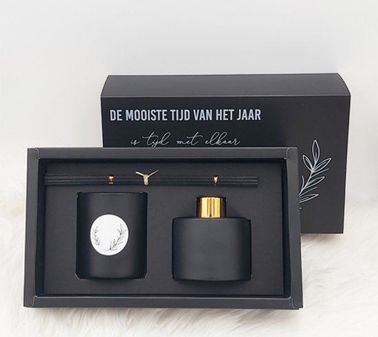 Coffret cadeau Luxe - coffret cadeau - avec bougie et flacon rempli de ...