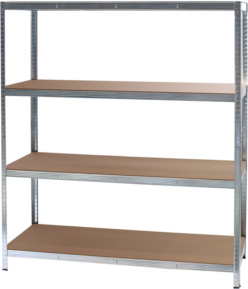 XPOtool magazijnrek verzinkt - 160x60x180cm legbordstelling opbergrek ...