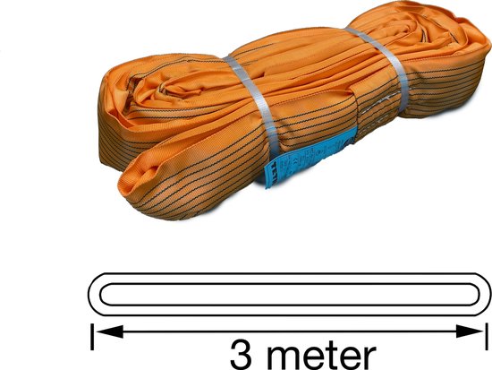 TETRA Hijsband - Werklast 10 Ton - Lengte 3 Meter - Hijsbanden - Heffen ...