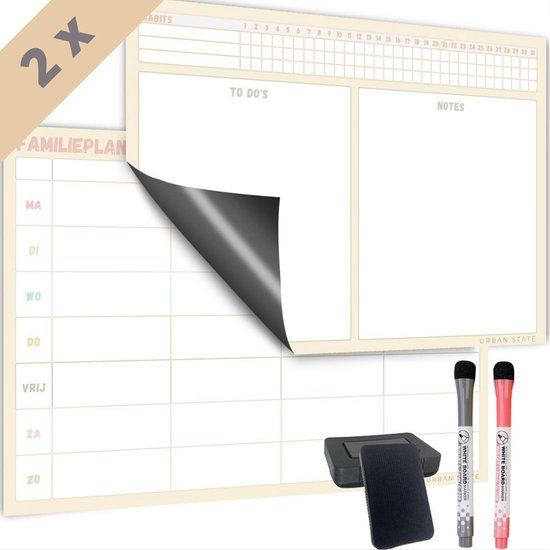 Magnetische familieplanner - weekplanner whiteboard - planner ...