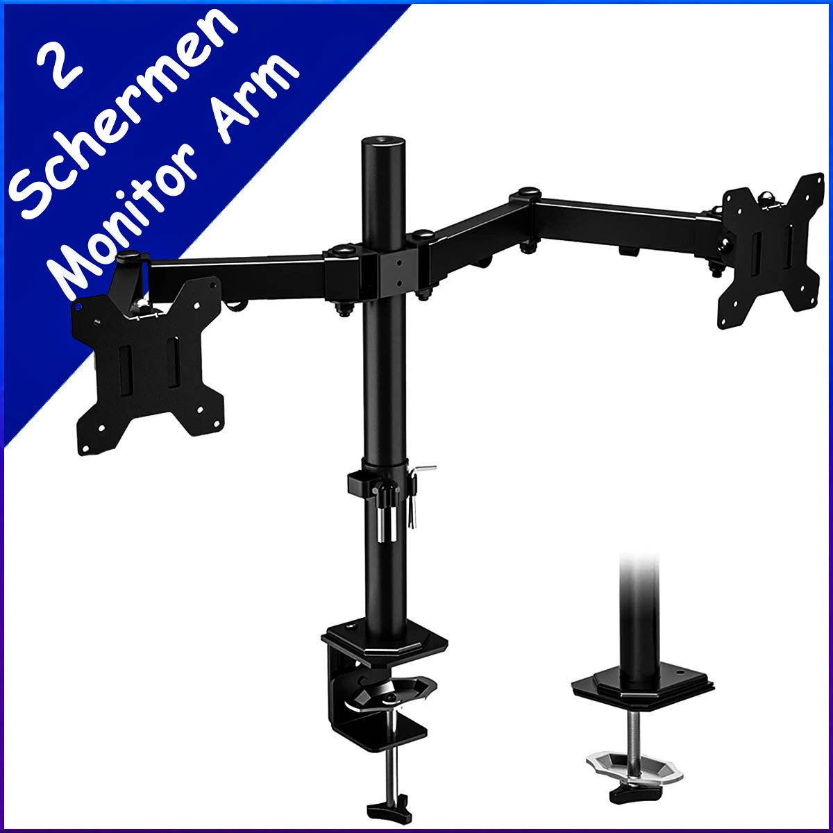 Universal 2 Monitor arm voor uw bureau / Ergonomisch design / volledig ...