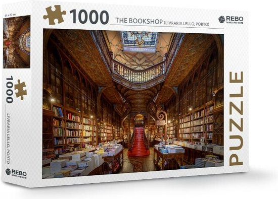 Puzzels 1000 - The Bookshop - Rebo legpuzzel 1000 stukjes | bol