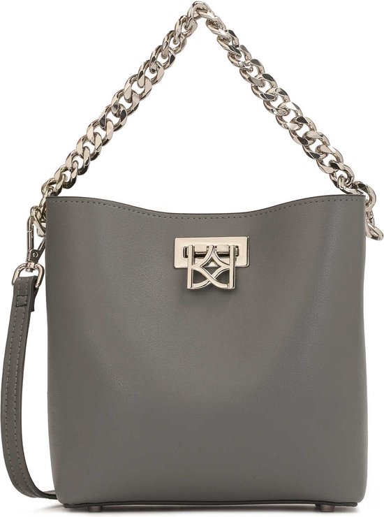 Minimalistische grijze tas met ketting | bol.com