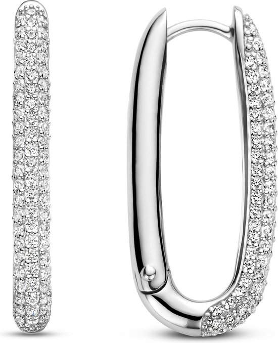 TI SENTO Oversized oorringen - 7902ZI - Zilveren dames oorbellen | bol