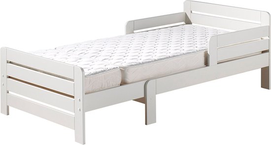 Vipack Bed Jumper met lade en matras 160+40cm - 90 x 200 cm - wit | bol.com