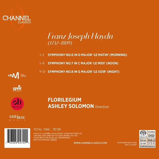 Haydn: Symphonies 6, 7, 8, 'Le Matin' 'Le Midi' 'Le Soir', Ashley ...