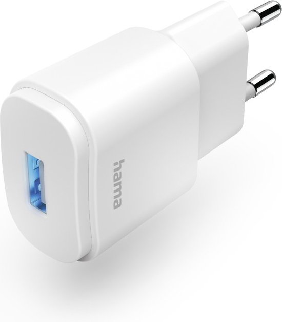 Hama Oplader, USB-A, 6 W, wit | bol