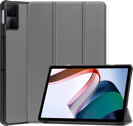 Smart Tri-Fold Hoes voor Xiaomi Redmi Pad - Grijs | bol.com