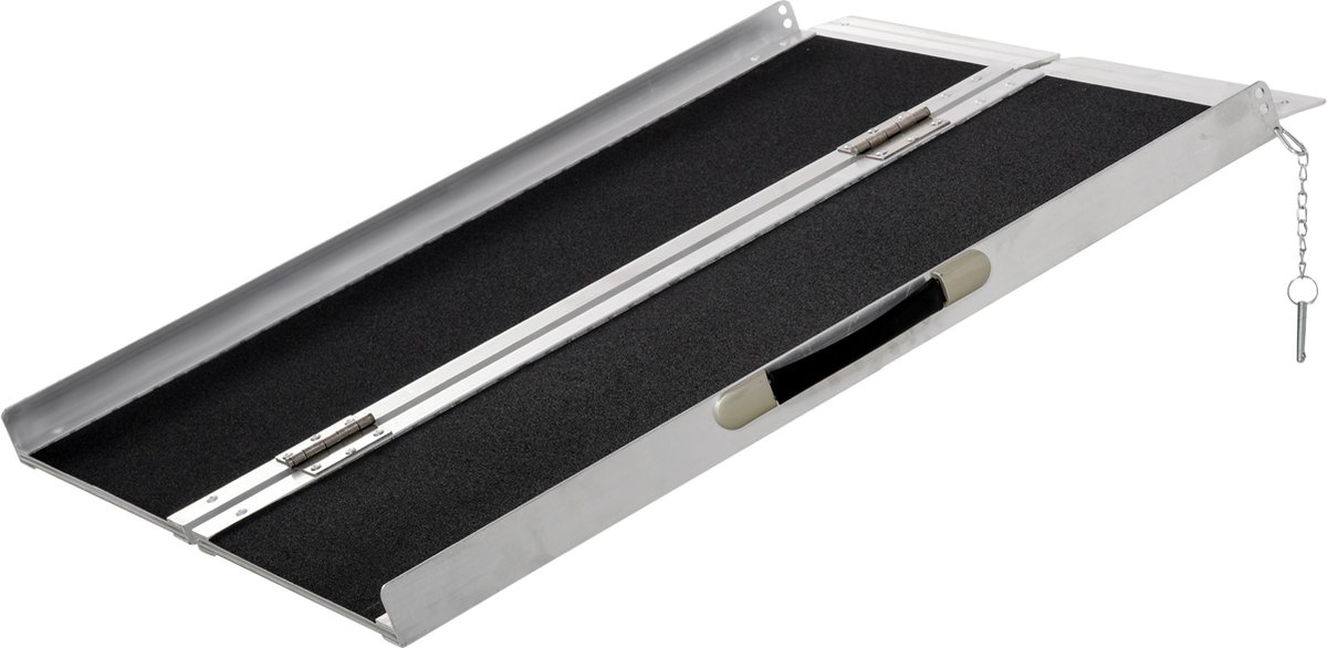 HOMCOM Rolstoelhelling oprit rolstoelen rollators inklapbaar aluminium ...