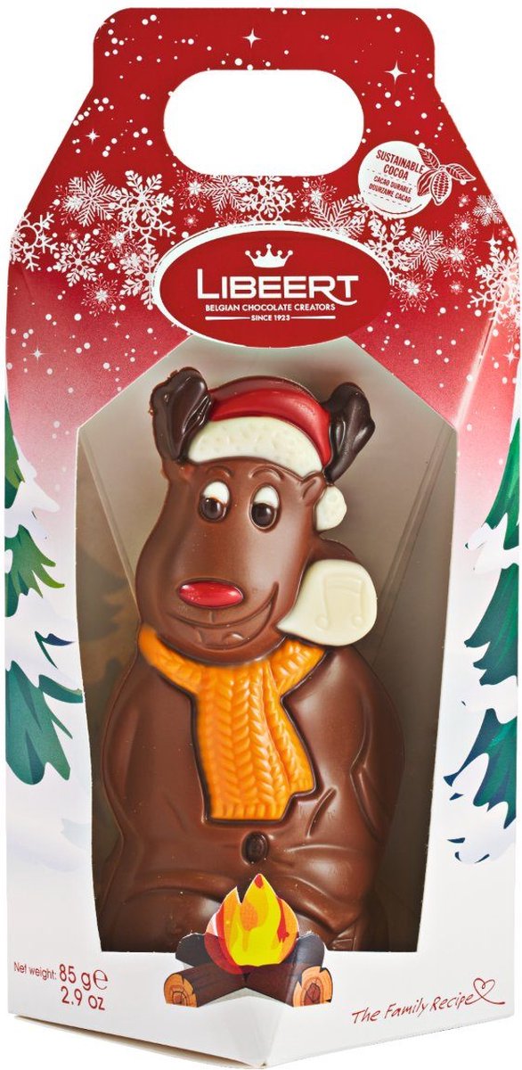 Libeert - Chocolat au lait de renne - 85 Grammes - Chocolat de Noël ...