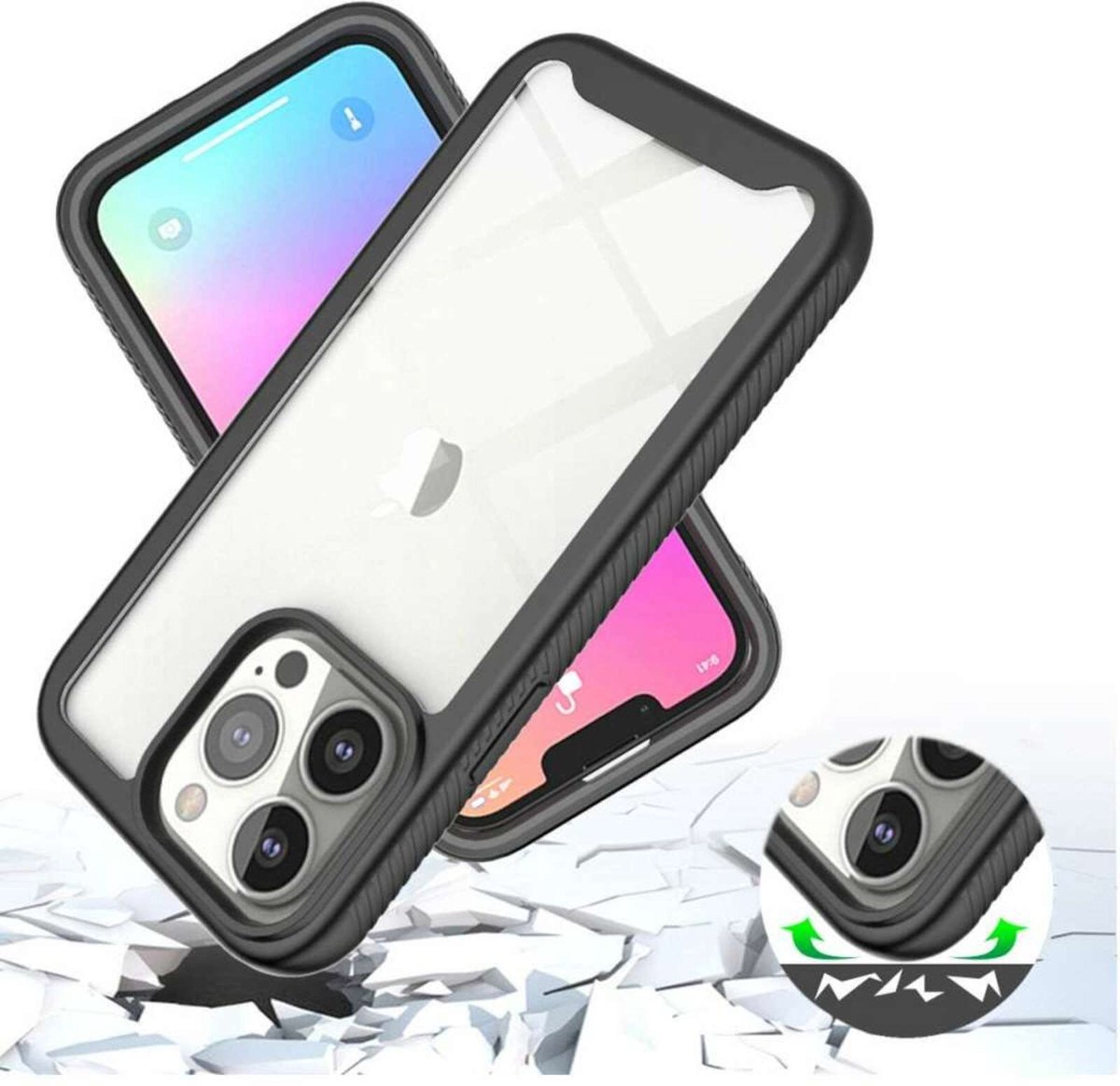 Just in Case 360 Full Cover Defense Case Apple iPhone 13 Pro - Noir ...