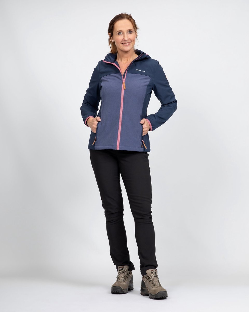 Life-Line - Korina Softshell Jas Dames - Paars - Outdoorjas - Wandeljas ...