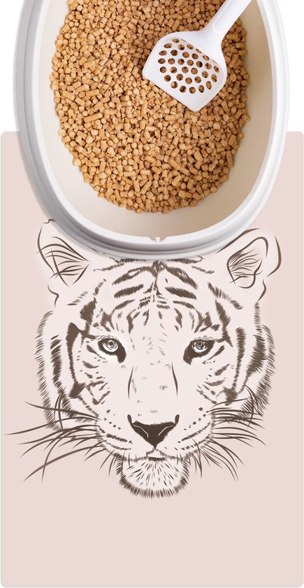 Kattenbakmat - Placemat kat - Kattenbak mat - Tijger - Tekening - Welp ...