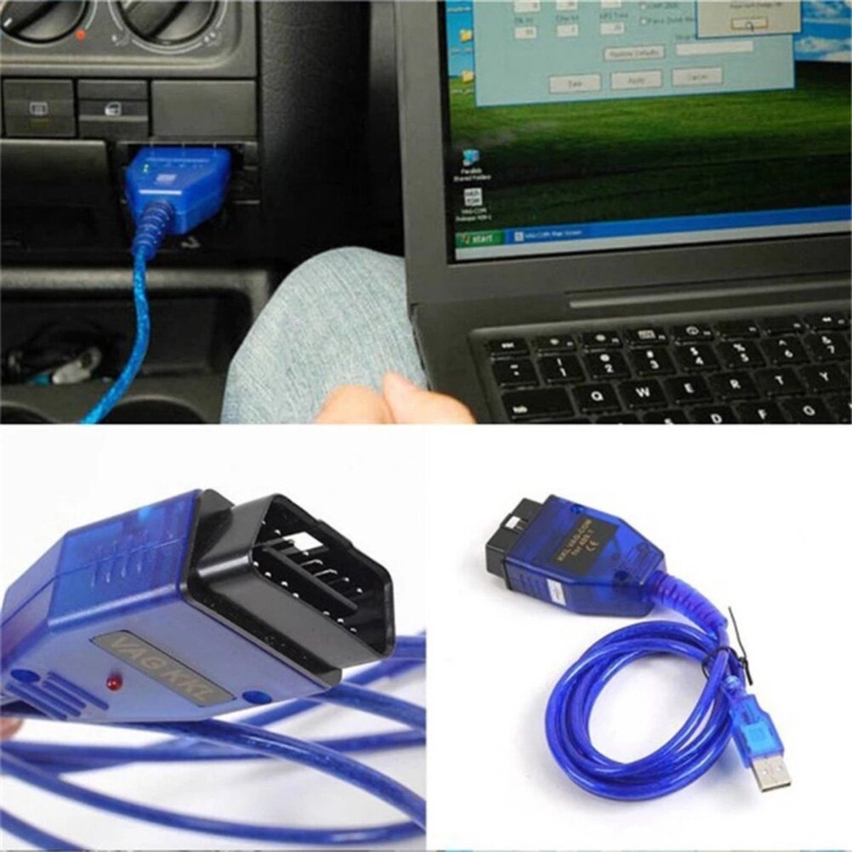 OBD2 Usb-Kabel KKL VAG-COM 409.1 Diagnose Scanner voor Vw/Audi/Seat ...