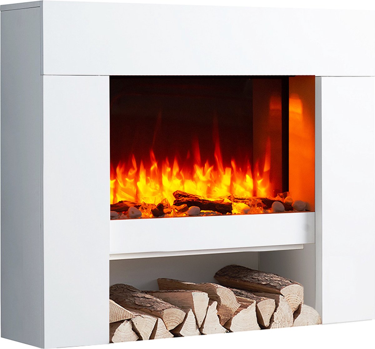 RICHEN Elektrische Haard Naran - Vrijstaande Schouw Met Verwarming, LED ...