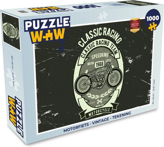 Puzzle Moto - Vintage - Dessin - Puzzle - Puzzle 1000 pièces adultes | bol