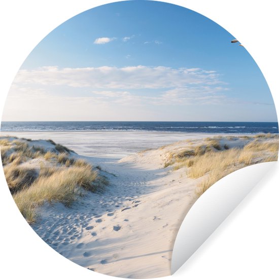 Behangcirkel - Zelfklevend behang - Meeuw - Zee - Duinen ...