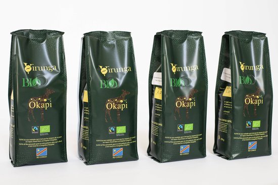 Virunga Coffee - OKAPI Bonen - 4 x 250g - Fairtrade & Biologische ...