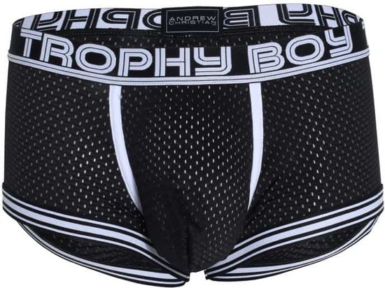 Andrew Christian Trophy Boy Mesh Boxer Zwart - MAAT XL - Heren ...
