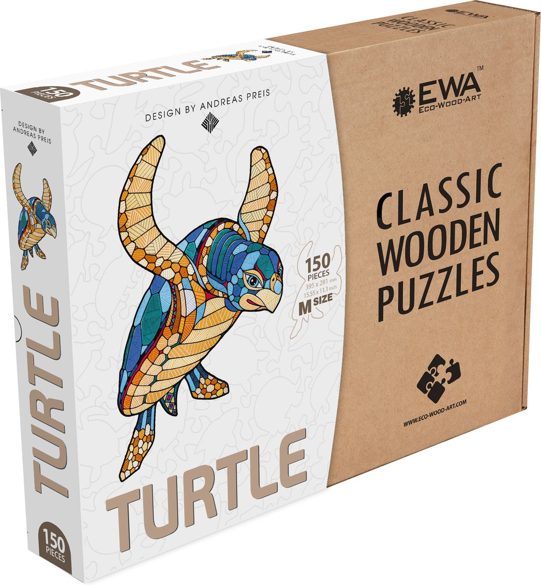 Eco Wood Art Houten Puzzel Schildpad/ Turtle, 2536, 39,5x28,1x0,5cm ...