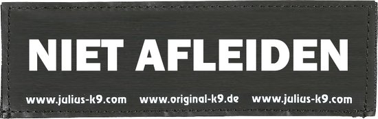 Julius-K9 label - Niet afleiden (50mm x 160mm) | bol