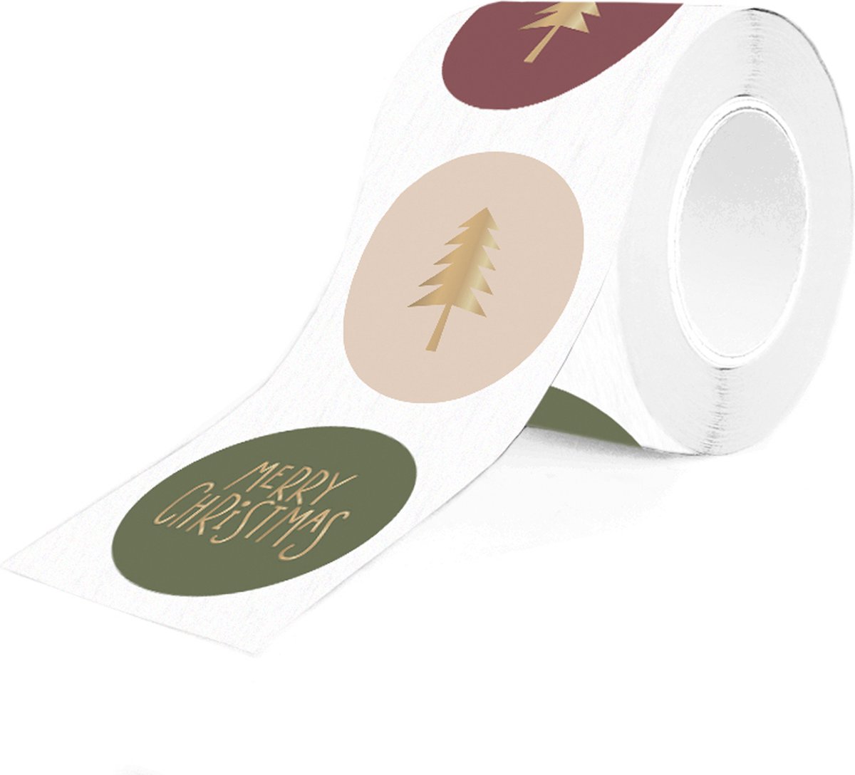 cadeau stickers - kerst - kerstbomen en MERRY CHRISTMAS - 9 stickers ...