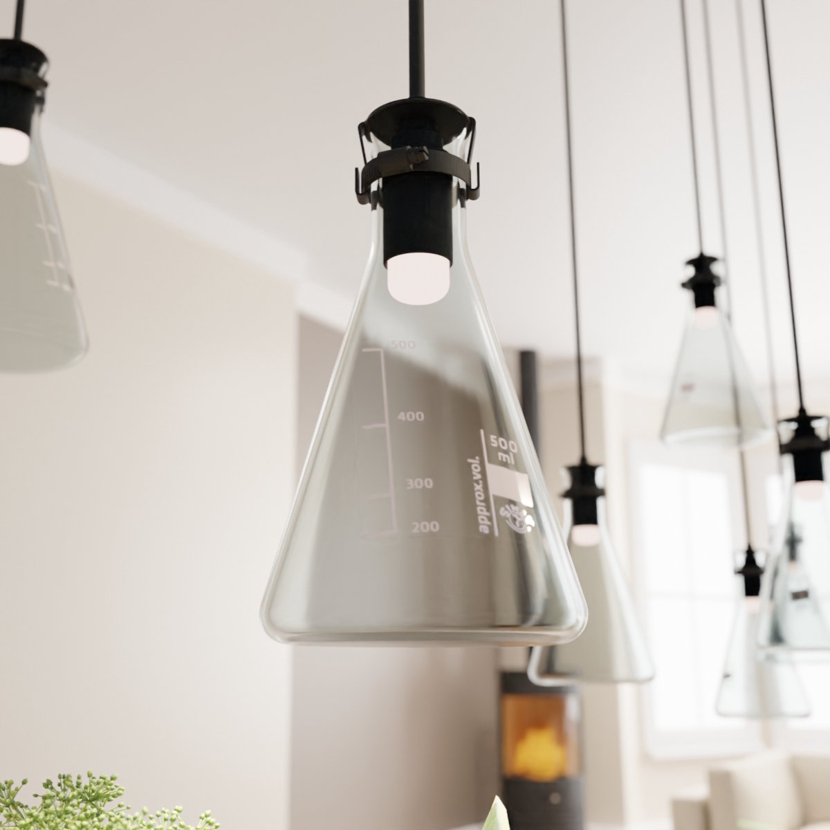 Indusigns Hanglamp Labo - Verlichting - Erlenmeyer - Lamp - Blikvanger ...