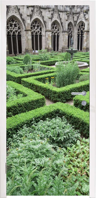 Deursticker Tuin - Domtoren - Utrecht - 90x235 cm - Deurposter | bol