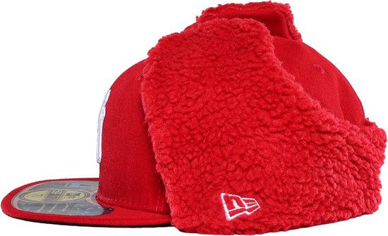 New Era - Fitted Cap Dog Ear - New York Yankees - Winter - Red - maat 7 ...