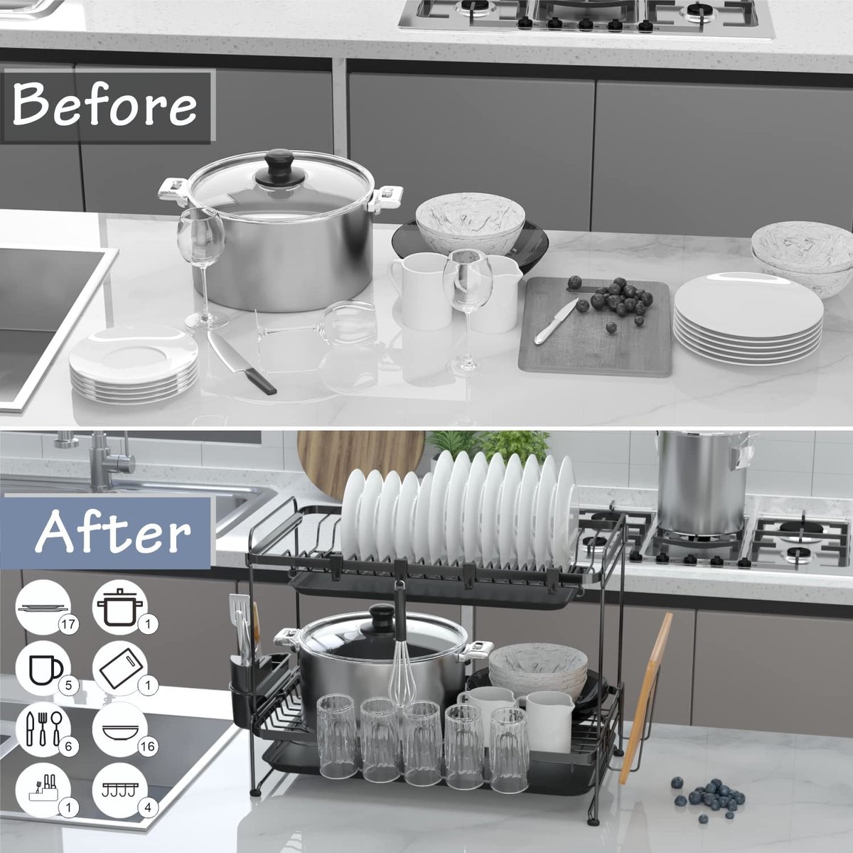 Keuken Afrdruiprek – Keuken Accessoires – Droogrek voor Afwas | bol.com