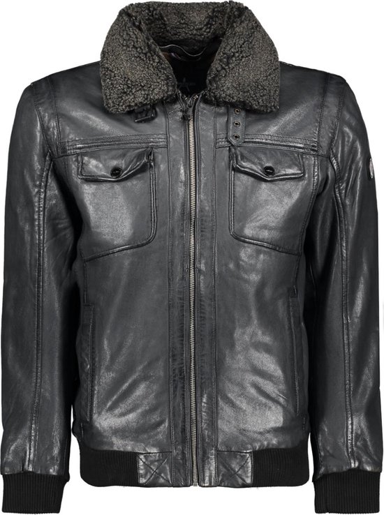 Donders Jas Leather Jacket 52312 980 Anthracite Mannen Maat - 52 | bol.com